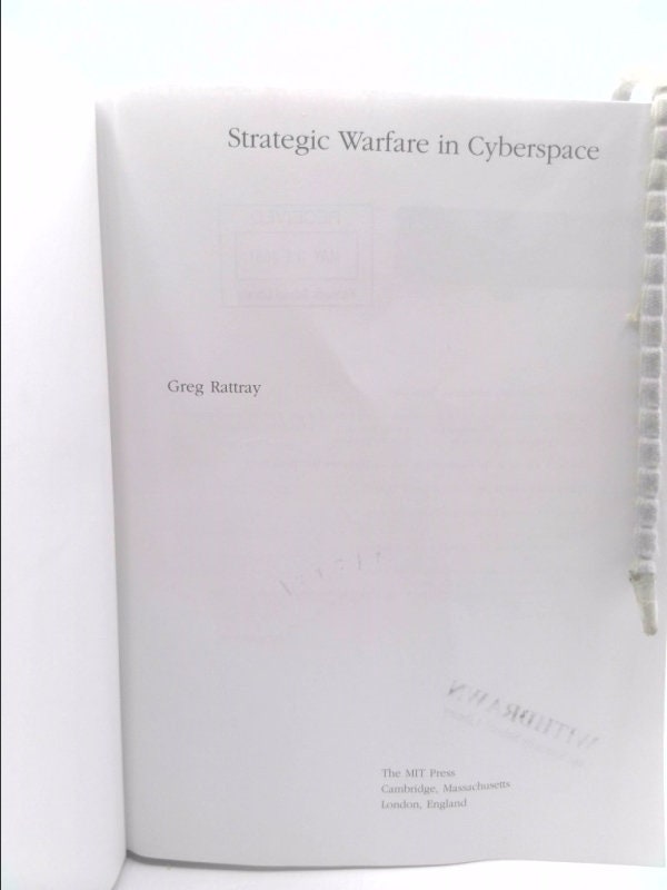Strategic Warfare in Cyberspace by Gregory J. Rattray | Etsy