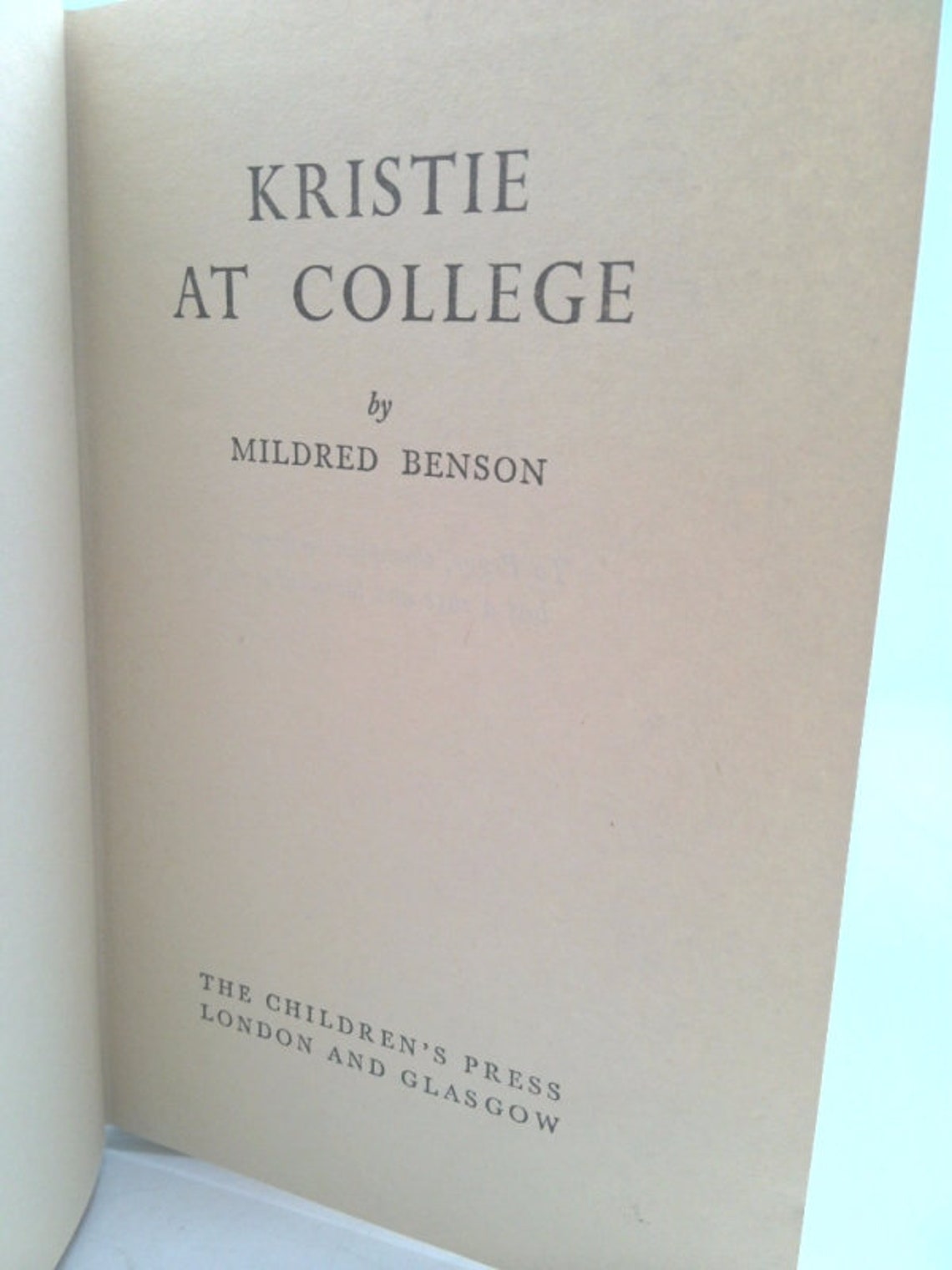 Kristie at College by Mildred Benson - Etsy
