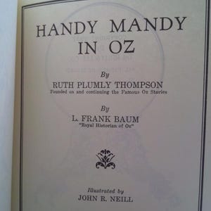 Handy Mandy in Oz by Ruth Plumly Thompson - Etsy