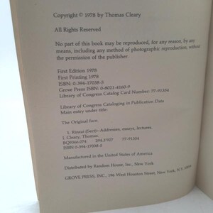 The Original Face: an Anthology of Rinzai Zen by Thomas Cleary - Etsy