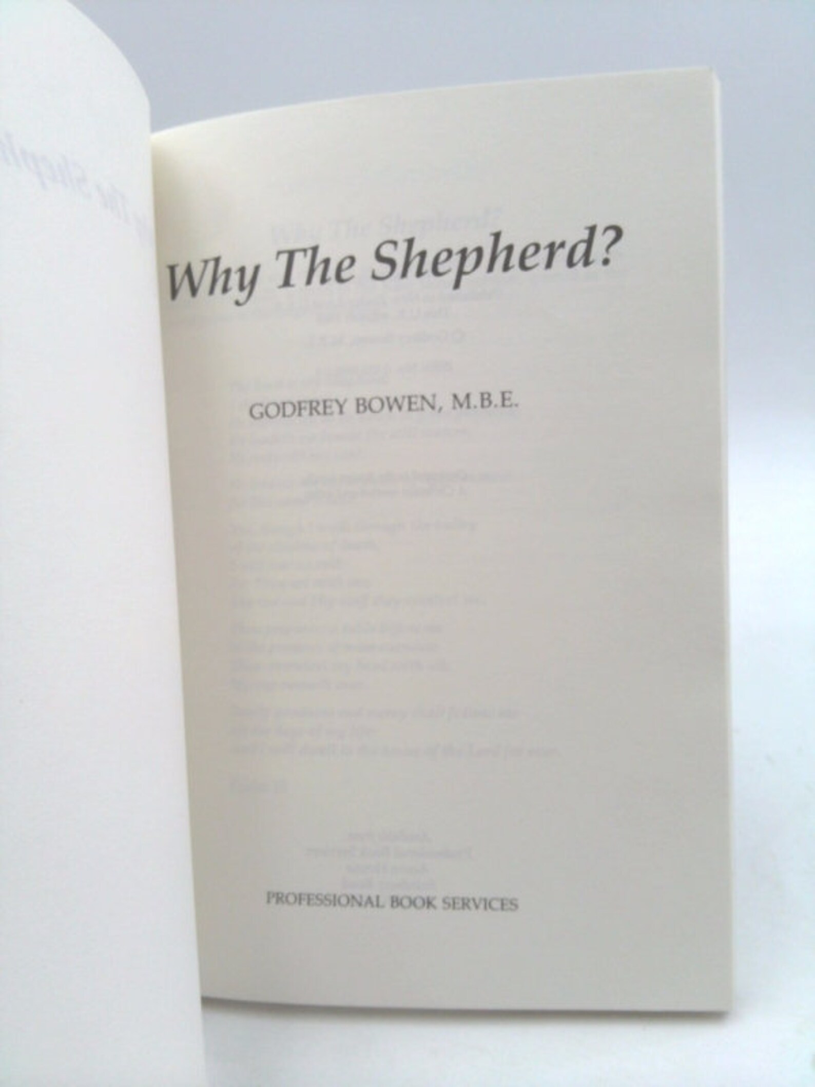 Why! the Shepherd by Walter Godfrey. Bowen - Etsy