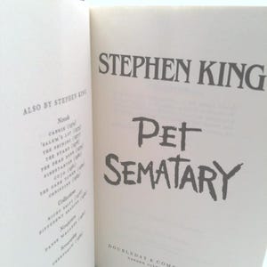 Pet Sematary by Stephen King - Etsy