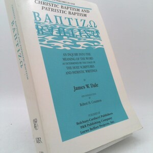 Christic Baptism (revised) by James W. Dale - Etsy