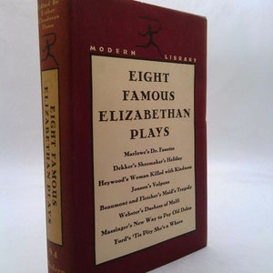 Eight Famous Elizabethan Plays Modern Library #94 by Dunn E C. - Etsy