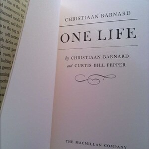 One Life Book Club Edition by Christian Barnard - Etsy