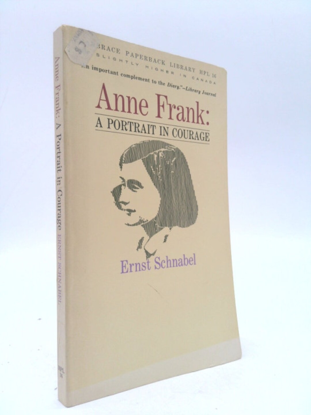 Anne Frank: A Portrait in Courage by Ernst Schnabel - Etsy