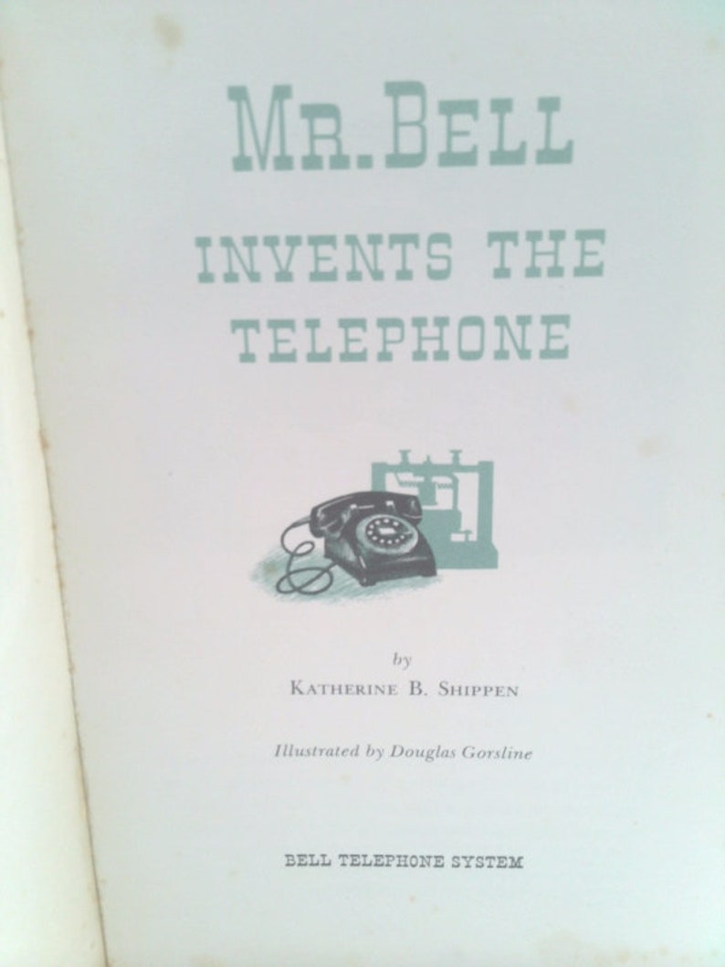 Mr. Bell Invents the Telephone by Katherine B. Shippen - Etsy