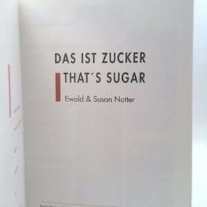 Das Ist Zucker. That's Sugar by Ewald Notter - Etsy