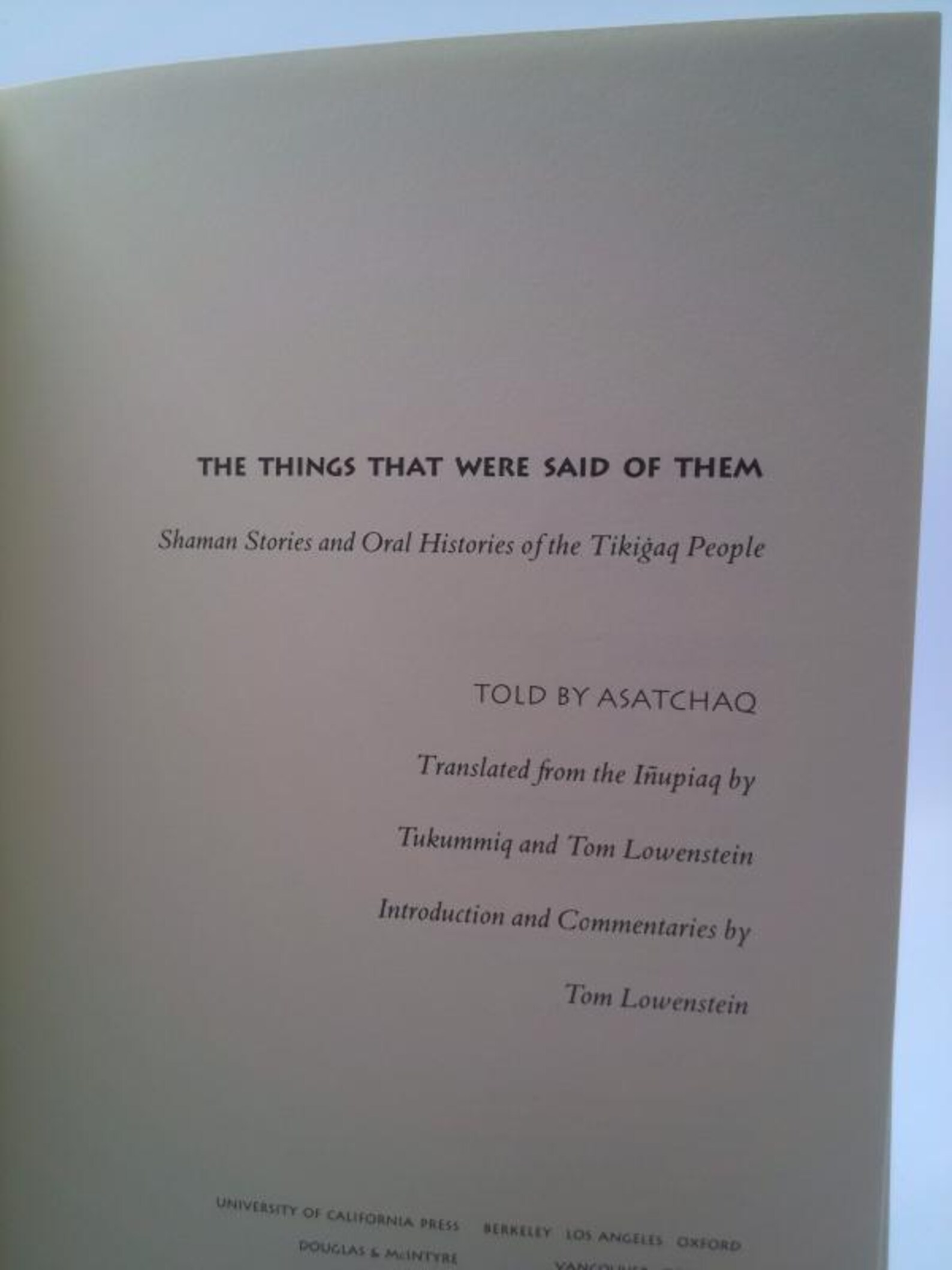 The Things That Were Said of Them: Shaman Stories and Oral Histories of ...