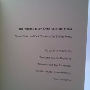 The Things That Were Said of Them: Shaman Stories and Oral Histories of ...