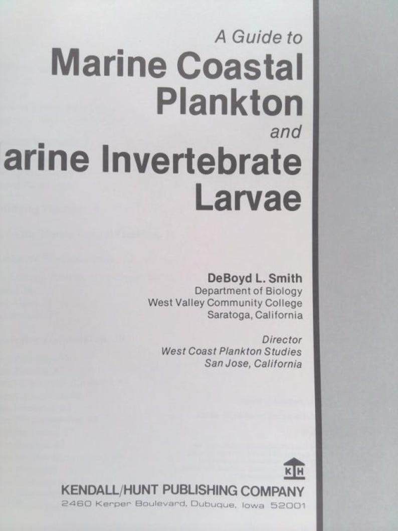 A Guide to Marine Coastal Plankton and Marine Invertebrate Larvae by ...