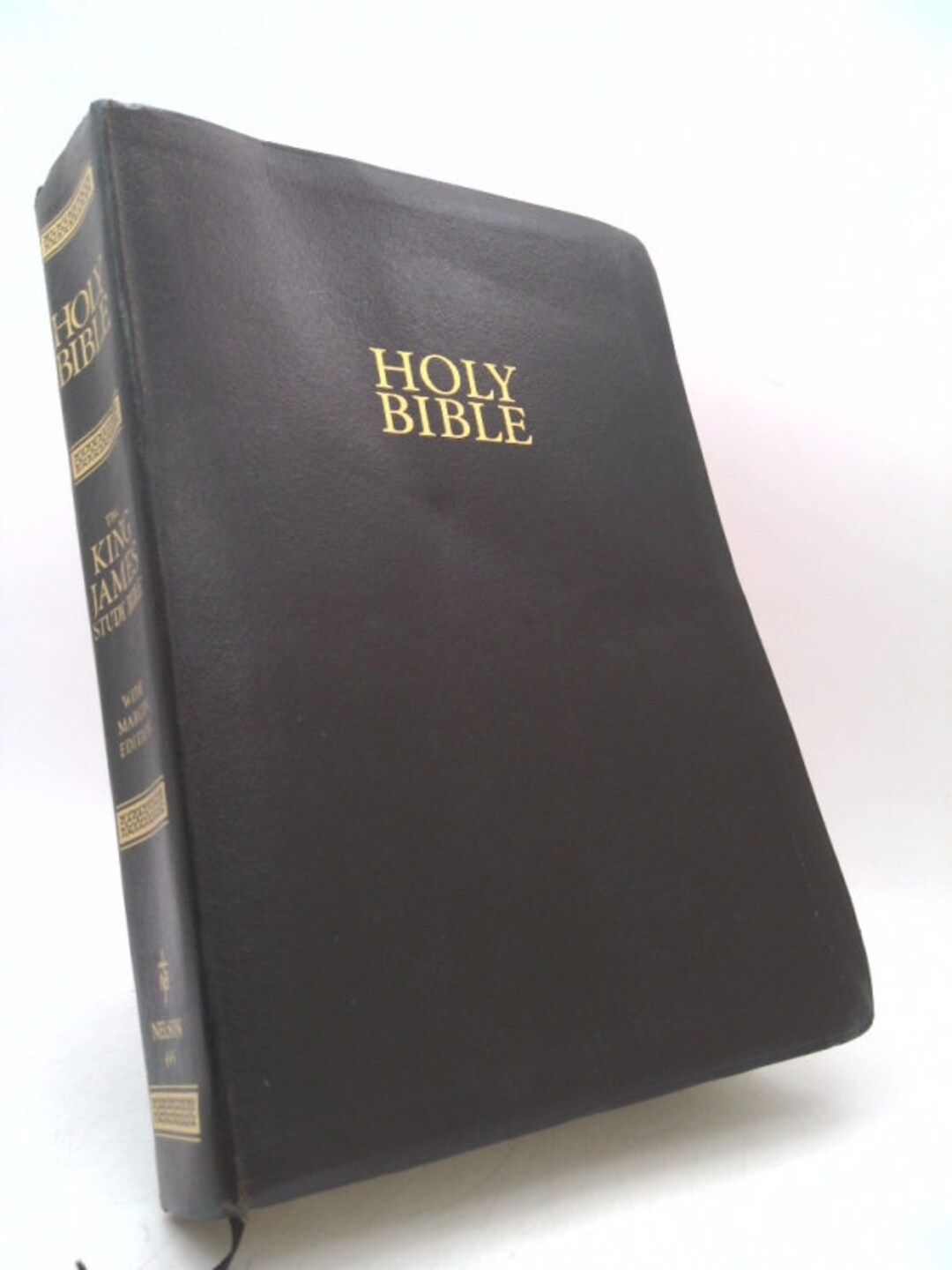 King James Version Study Wide Margin Bonded Leather Black by Yohanan ...