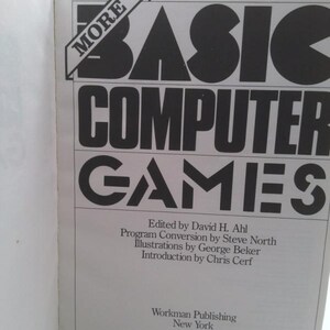 More Basic Computer Games by David H. Editor Ahl - Etsy