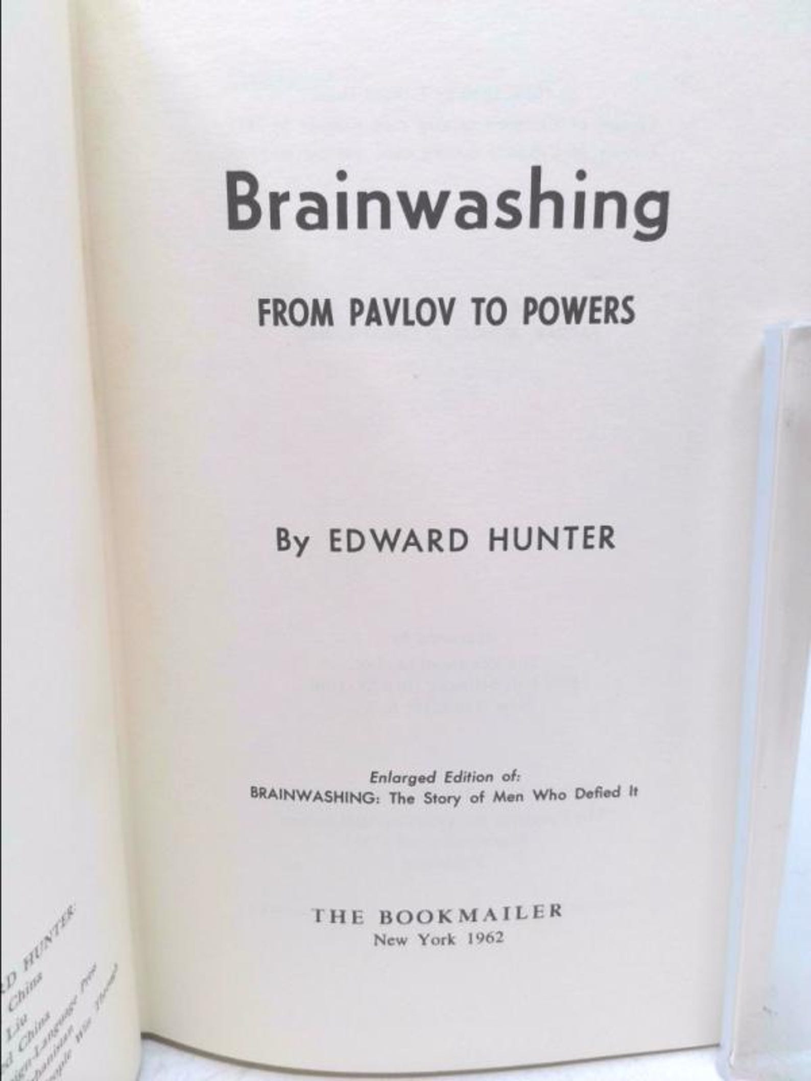 Brainwashing From Pavlov to Powers by Edward Hunter - Etsy