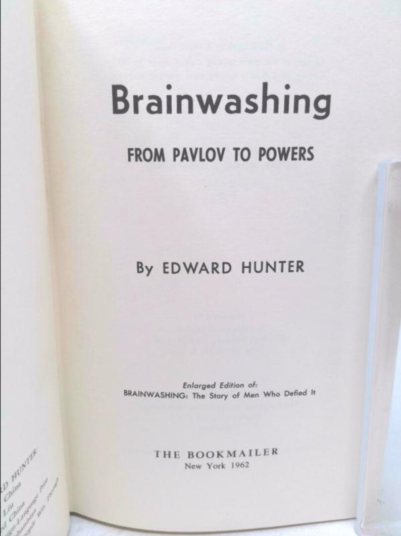 Brainwashing From Pavlov to Powers by Edward Hunter - Etsy