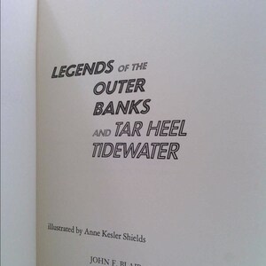 Legends of the Outer Banks and Tar Heel Tidewater by Charles Harry ...
