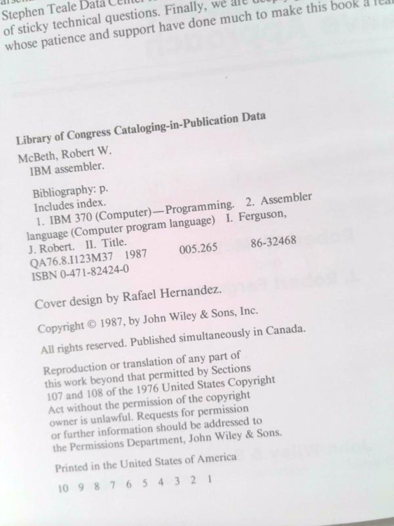 Ibm? Assembler: an Intuitive Approach by Robert W. Mcbeth - Etsy