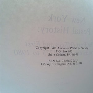New York Postal History: the Post Offices and First Postmasters From ...