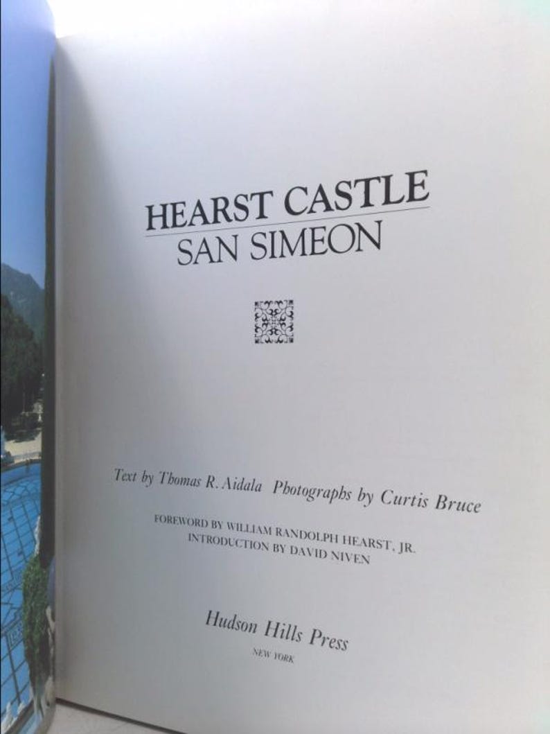 Hearst Castle, San Simeon by Aidala, Thomas R. (1982) Hardcover by ...