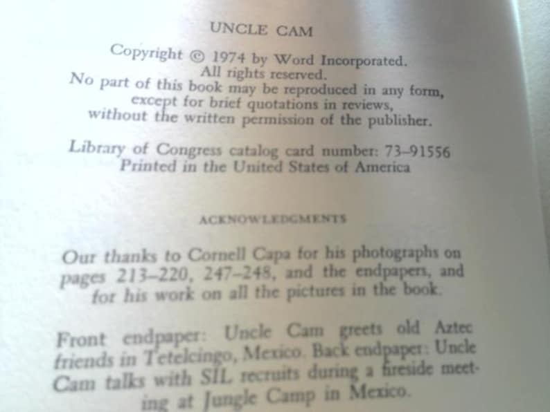 Uncle Cam: the Story of William Cameron Townsend, Founder of the ...