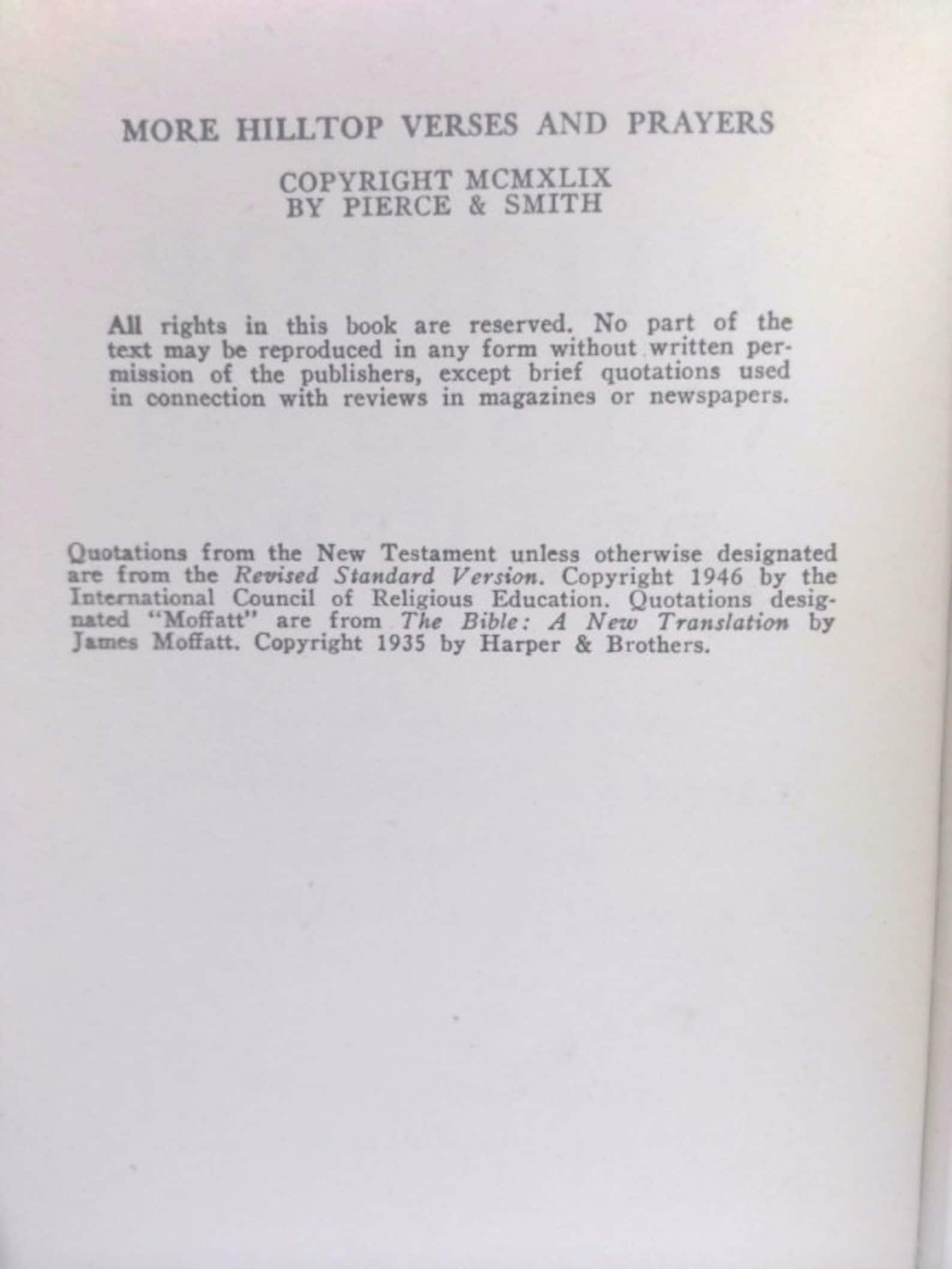 More Hilltop Verses and Prayers: More Collected Poems of | Etsy