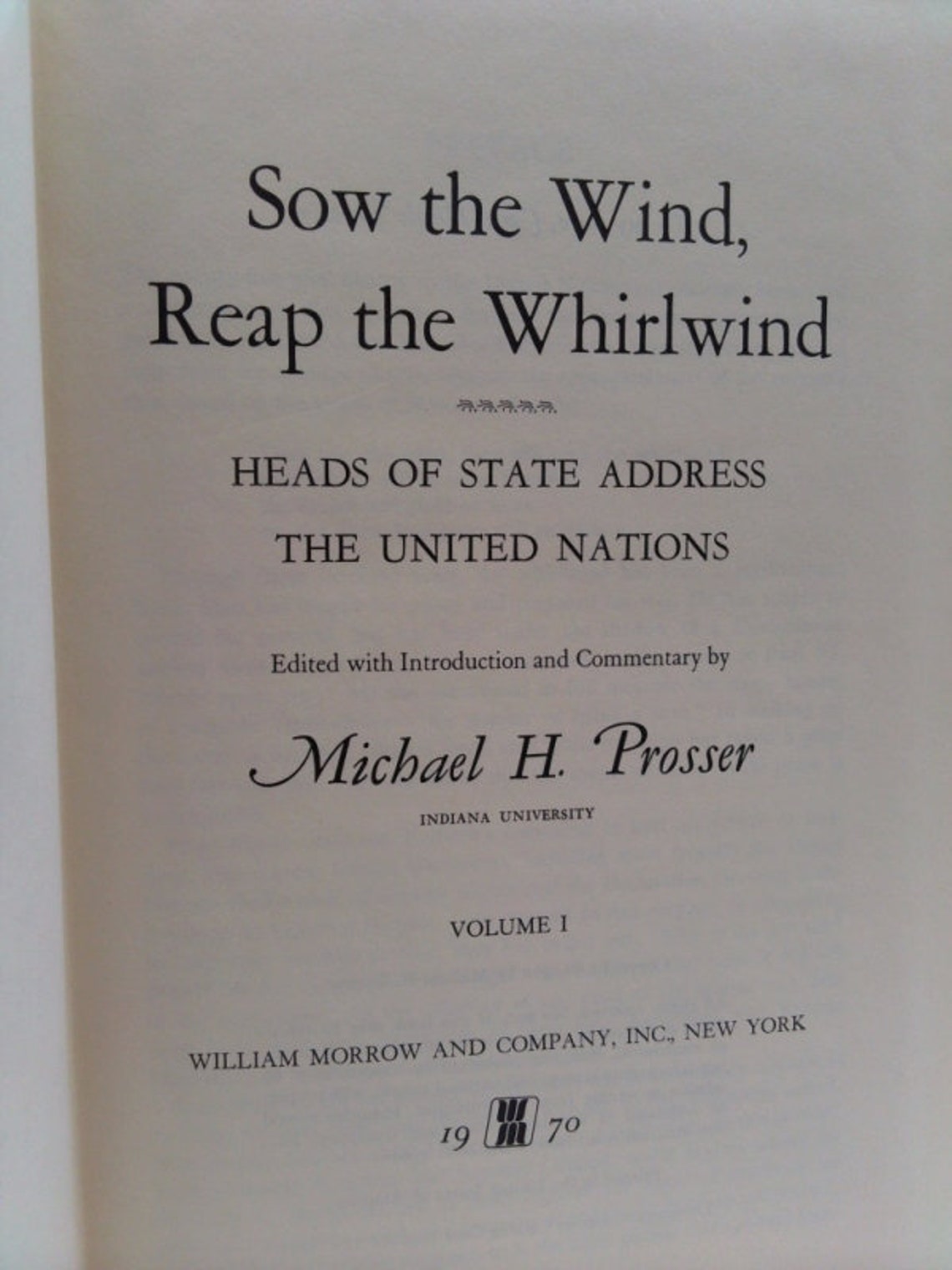 Sow the Wind, Reap the Whirlwind: Heads of State Address the United ...