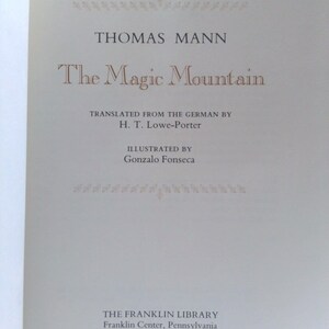The Magic Mountain by Thomas Mann - Etsy