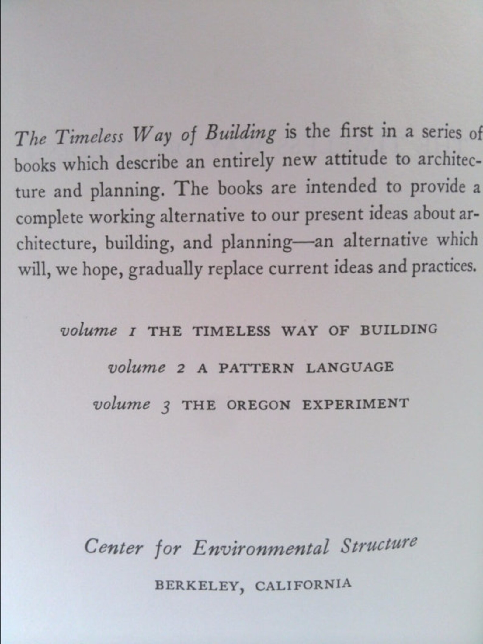 The Timeless Way of Building by Christopher Alexander - Etsy