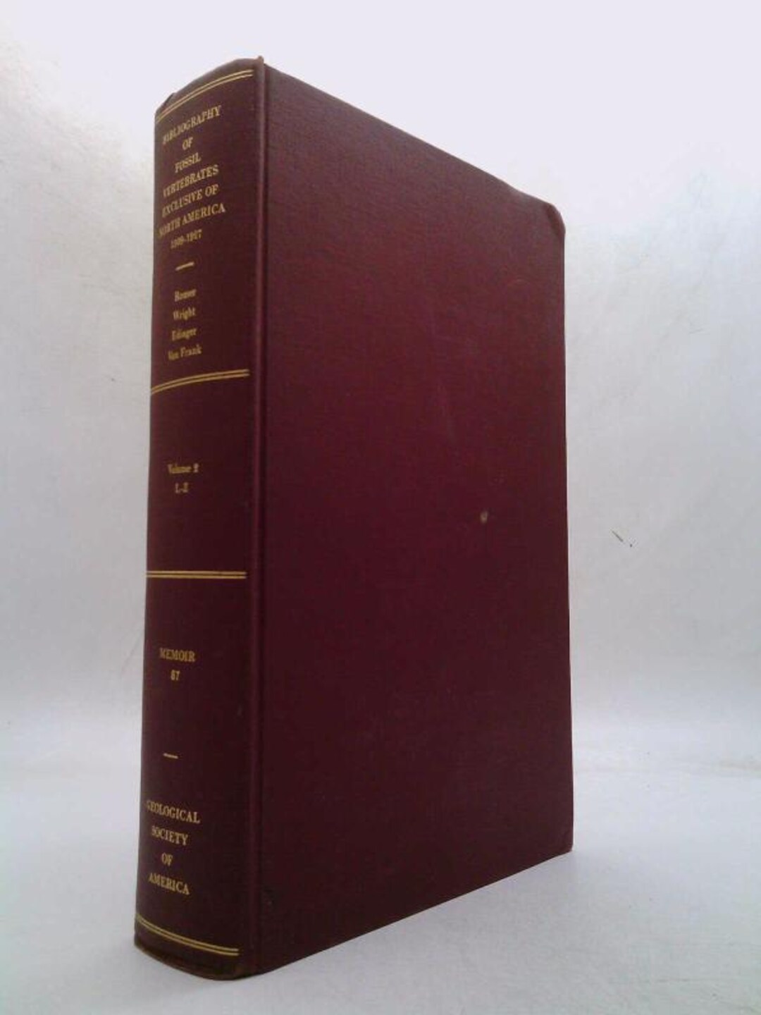 Bibliography of Fossil Vertebrates Exclusive of North America,1509-1927 ...