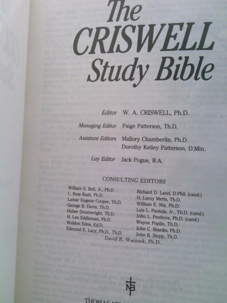 The Criswell Study Bible, Authorized King James Version by W. A ...