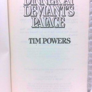 Dinner at the Deviant's Palace by Tim Powers - Etsy