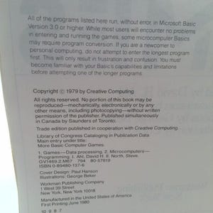 More Basic Computer Games by David H. Editor Ahl - Etsy