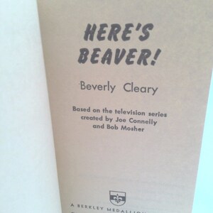 Here's Beaver by Beverly Cleary - Etsy