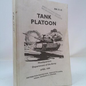 Tank Platoon Fm 17 15 by US Army - Etsy