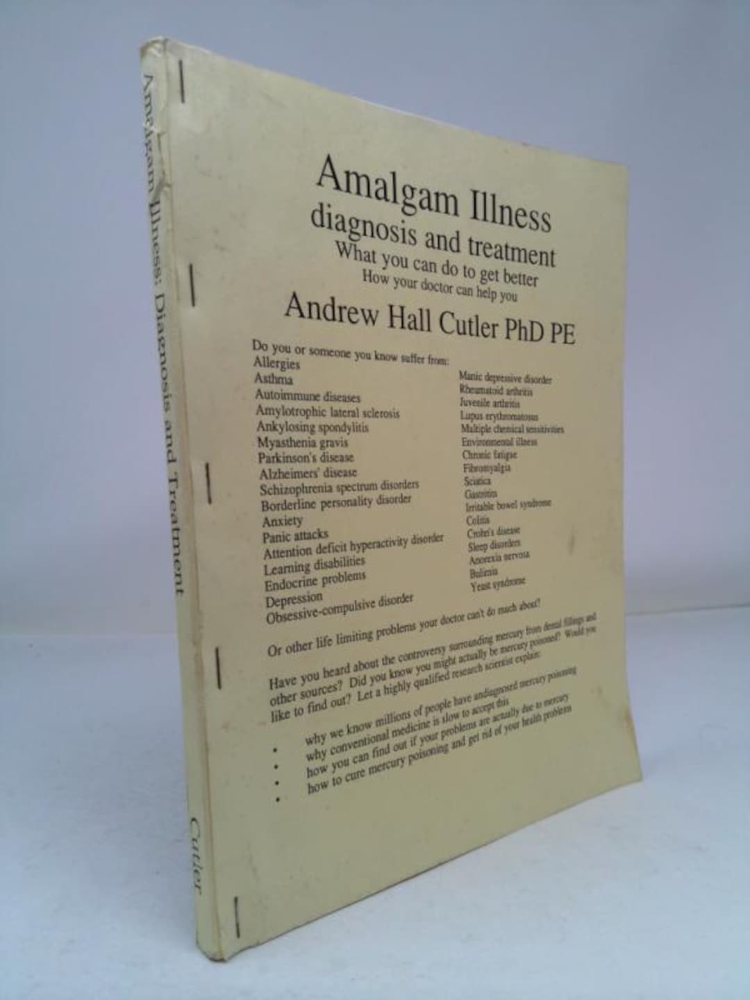 Amalgam Illness: Diagnosis and Treatment by Cutler - Etsy