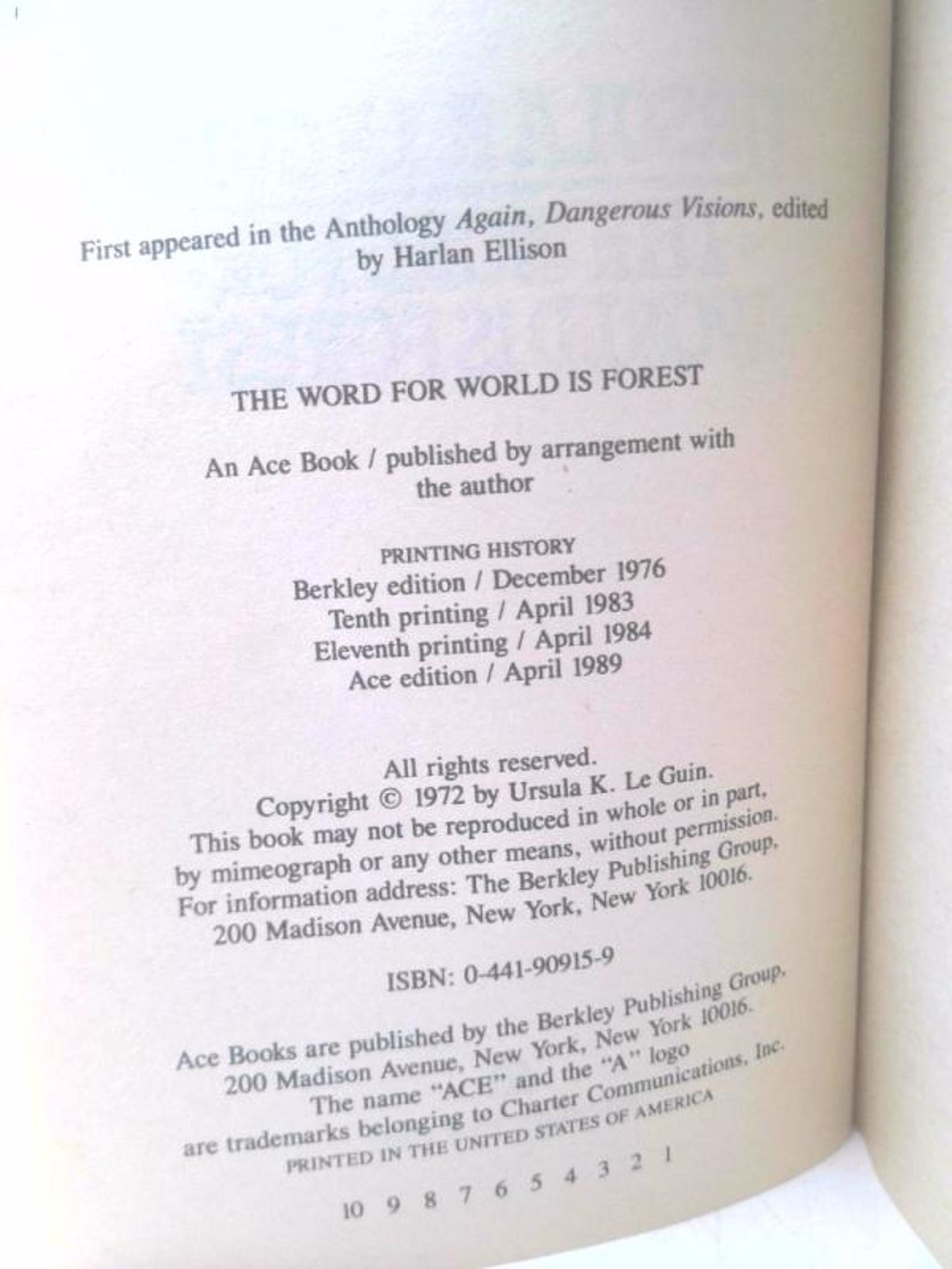 The Word for World is Forest by Ursula K. Leguin - Etsy
