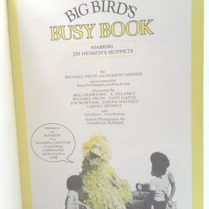 Big Bird's Busy Book Starring Jim Henson's Muppets by Michael Frith ...