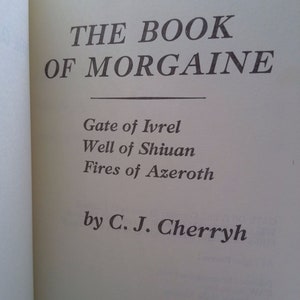 The Book of Morgaine by C. J. Cherryh - Etsy