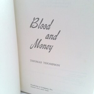 Blood and Money by Thomas Thompson - Etsy