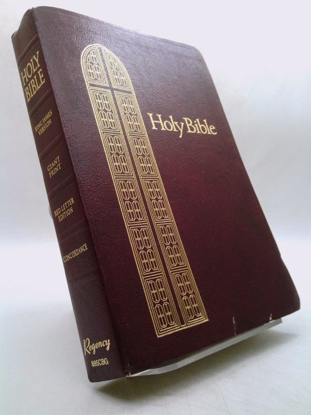 Holy Bible,kjv, Giant Print, Red Letter Edition, Concordance Leather ...