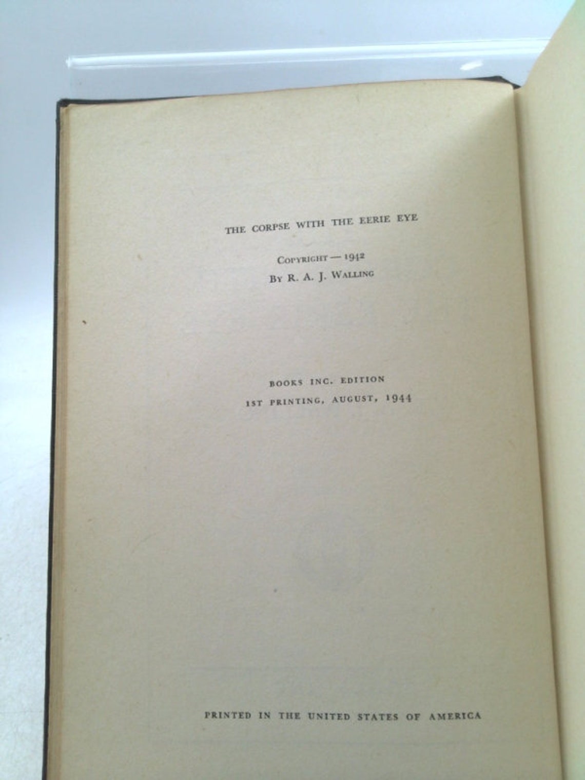 The Corpse With the Eerie Eye by R.A.J. Walling by R.A.J. - Etsy