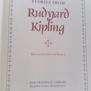 Stories From Rudyard Kipling by Rudyard Kipling - Etsy