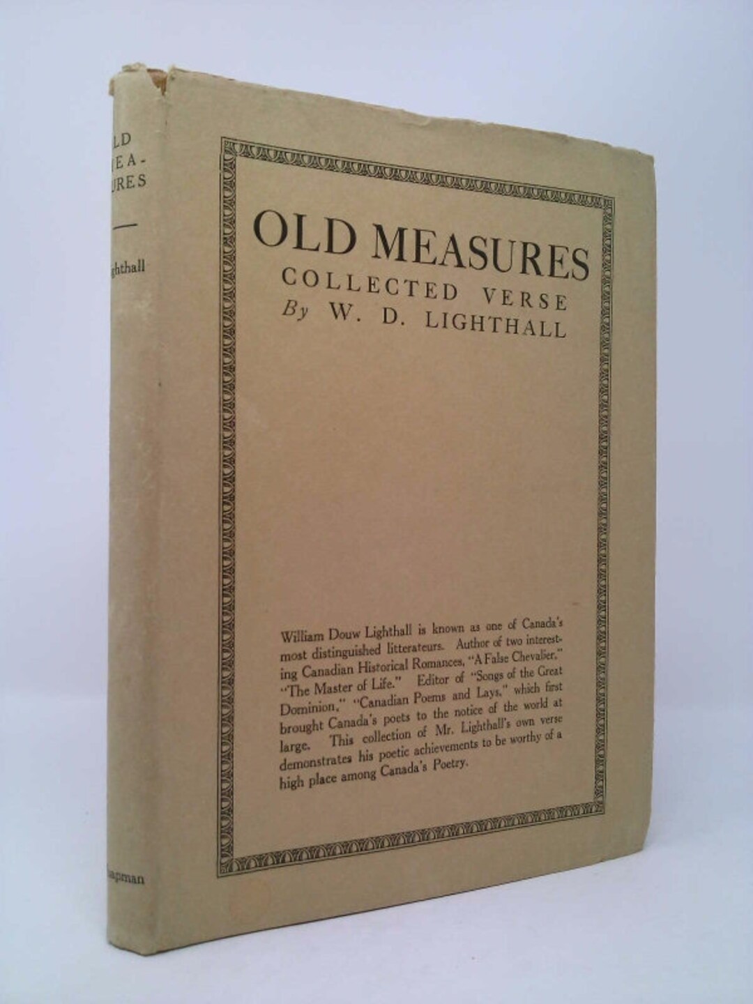 Old Measures: Collected Verse by W.D. LIGHTHALL - Etsy