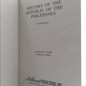 History of the Republic of the Philippines by Gregorio F Zaide - Etsy