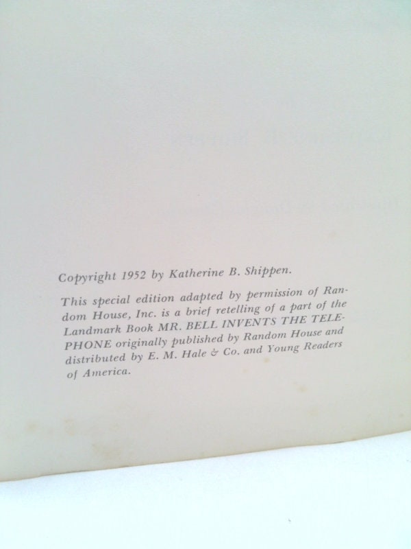 Mr. Bell Invents the Telephone by Katherine B. Shippen - Etsy