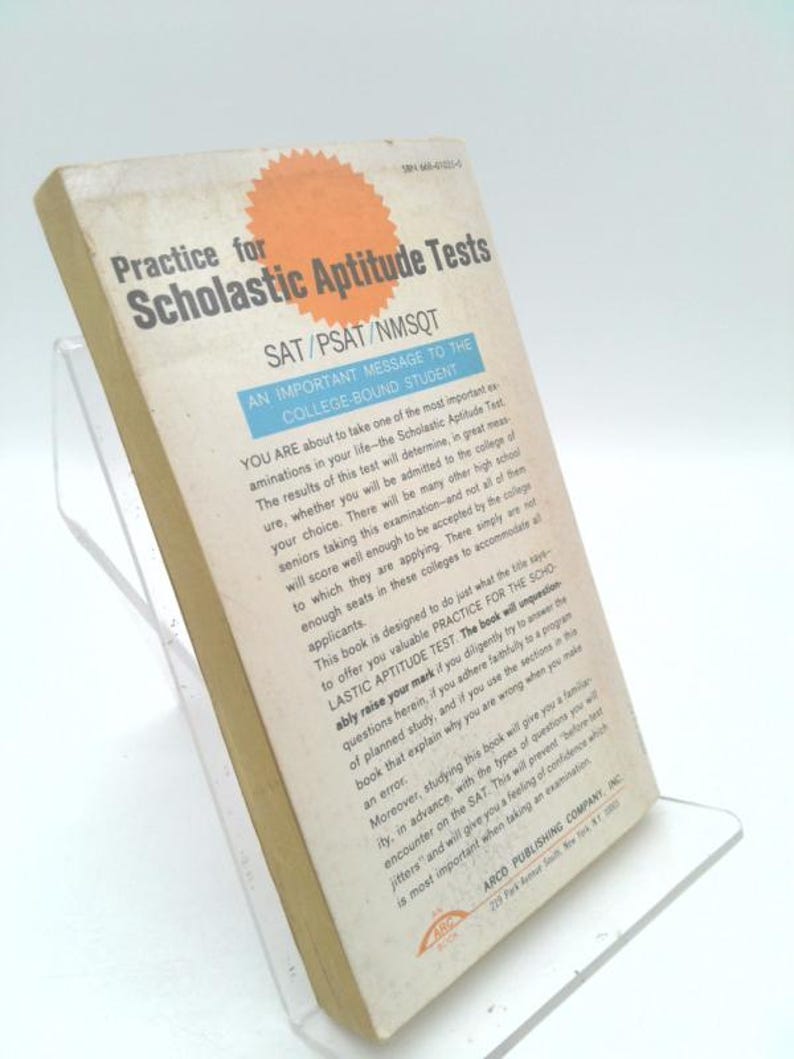 Practice for Scholastic Aptitude Tests - Etsy