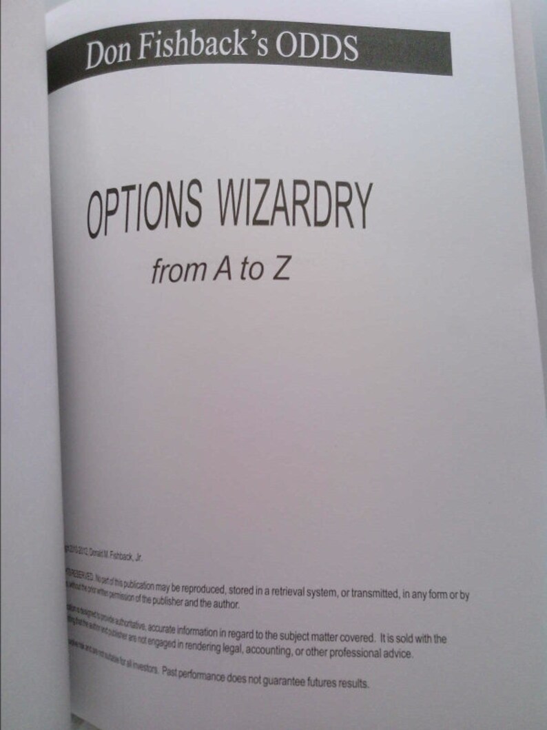 Don Fishback's Options Wizardry From a to Z High Accuracy - Etsy