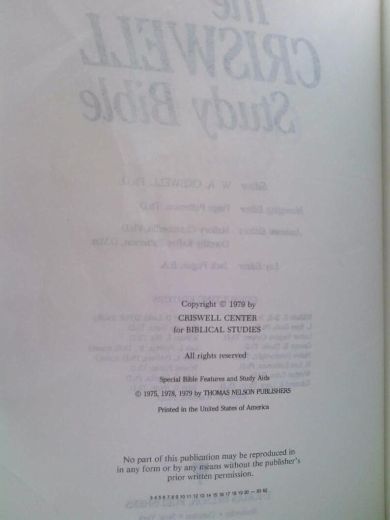 The Criswell Study Bible, Authorized King James Version by W. A ...