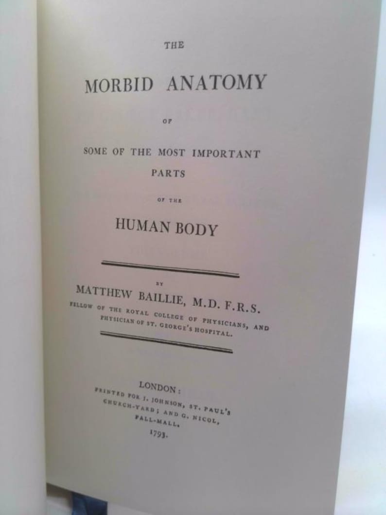 Morbid Anatomy of the Human Body by Matthew Baillie - Etsy