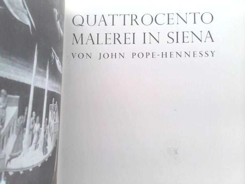 Sienese Quattrocento Painting by John POPE-HENNESSEY - Etsy